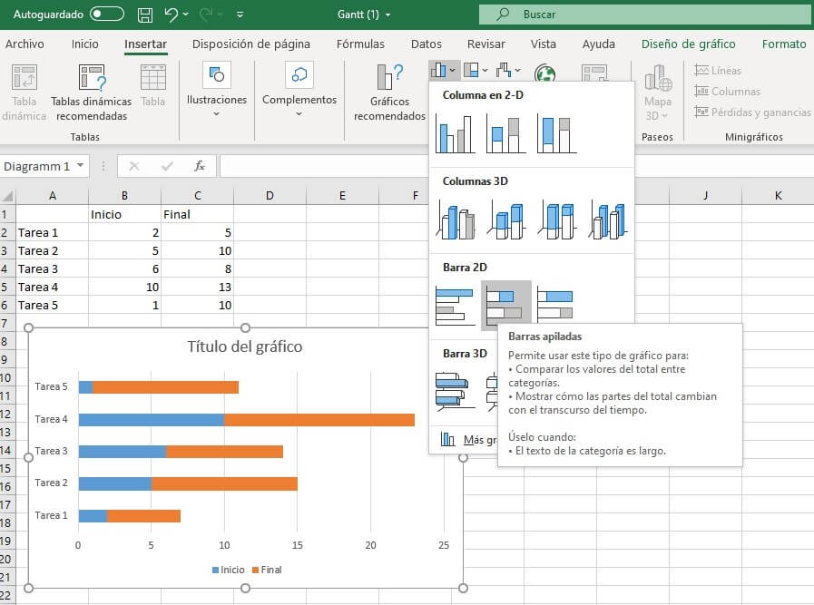 Como Crear Un Diagrama De Gantt En Excel Tutorial Ionos Images Como Crear Un Diagrama De Gantt En Excel Tutorial Ionos Images