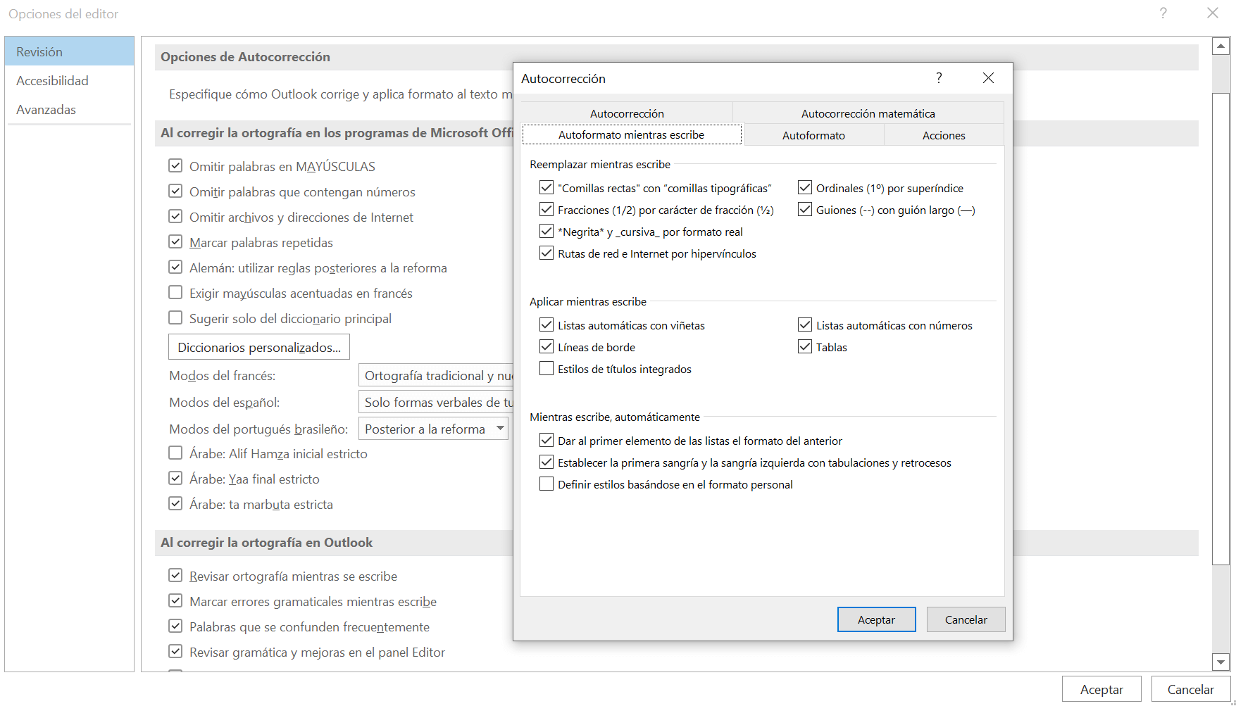 Autocorrección de Outlook: cómo activar, desactivar y personalizar ...