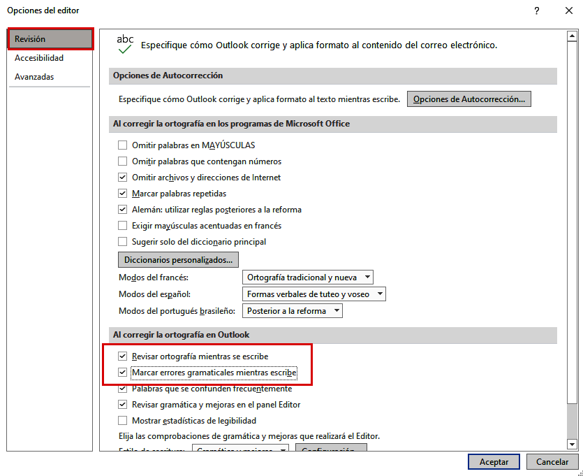 Cómo activar el corrector de ortografía en Outlook - IONOS España